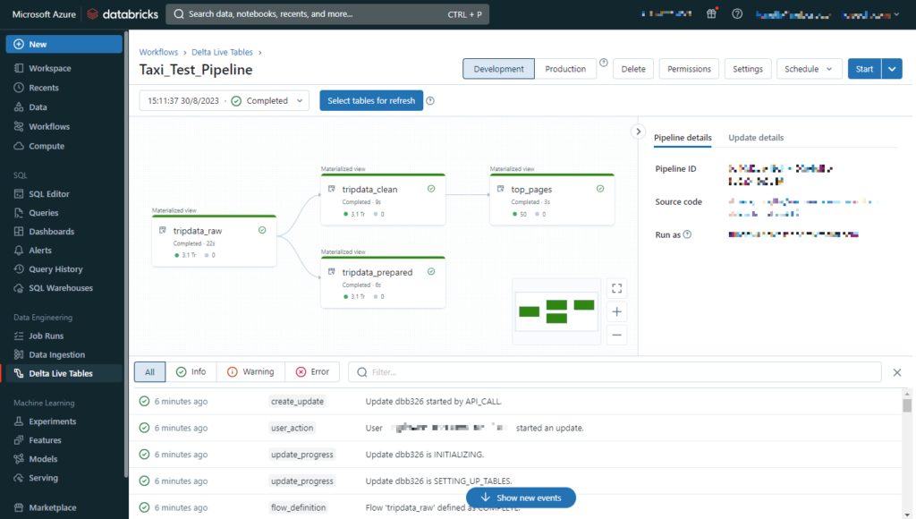 【Azure Databricks】Delta Live Tablesのパイプラインを作成してみよう | Azure導入支援デスク
