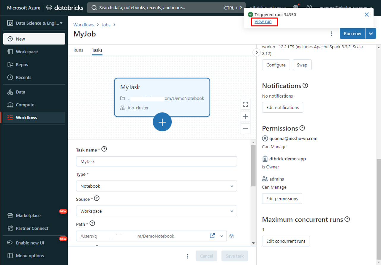 【azure Databricks】サービスプリンシパルを利用したジョブを実行する Azure導入支援デスク